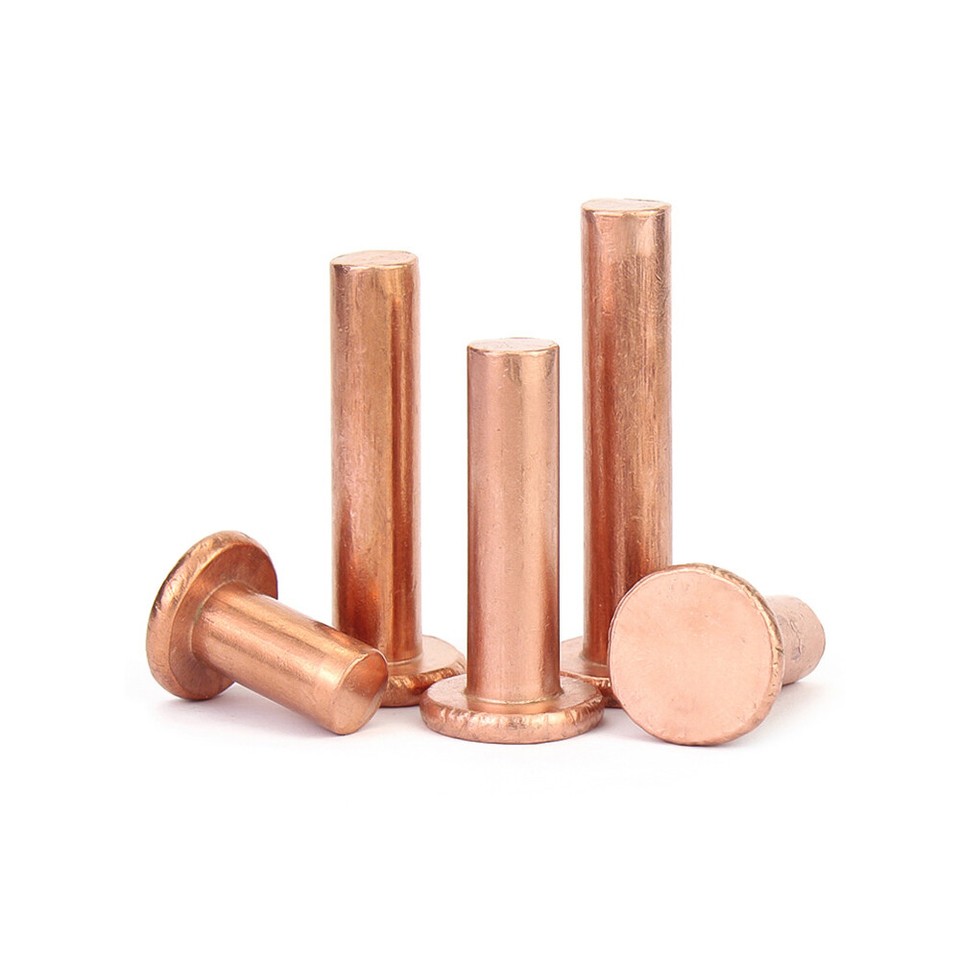 M1.5 M2 M2.5 M3 M4 Copper Rivets Flat Head Solid Percussion Rivet Cap ...