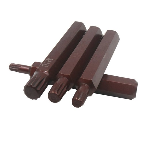 10mm Hex Shank M5 Torx Star Screwdriver Bit Magnetic 75mm Total Length ...