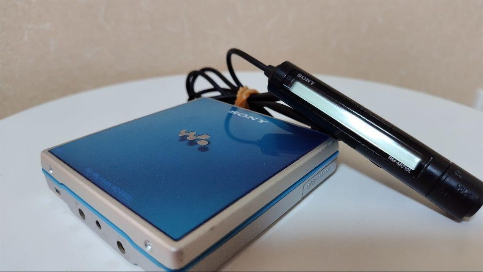 SONY minidisc MD walkman player MZ-E620 blue vintage used work japan ...