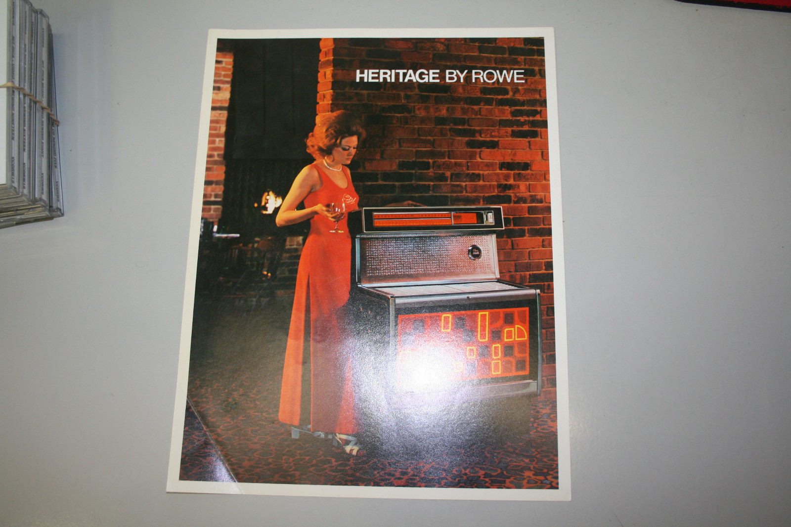 Rowe-AMI Heritage RI-1G 1973 juke box jukebox Flyer Brochure Orange or ...