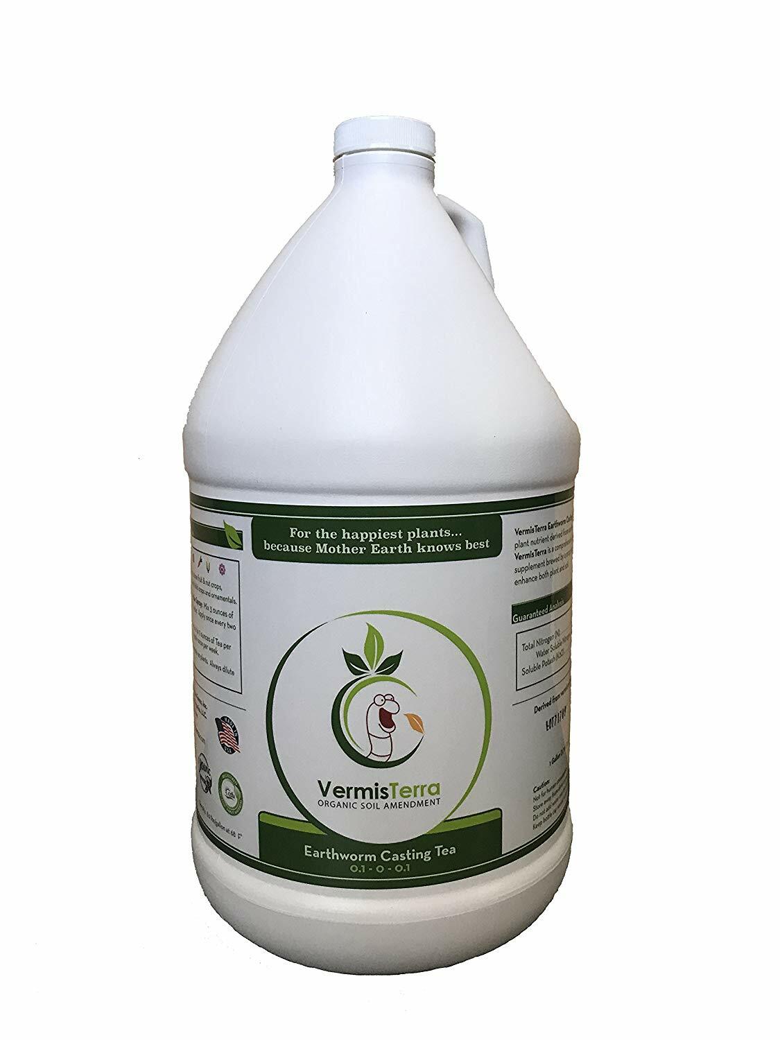 Vermisterra Earthworm Tea (1 gallon) Soil Amendment Organic Liquid ...