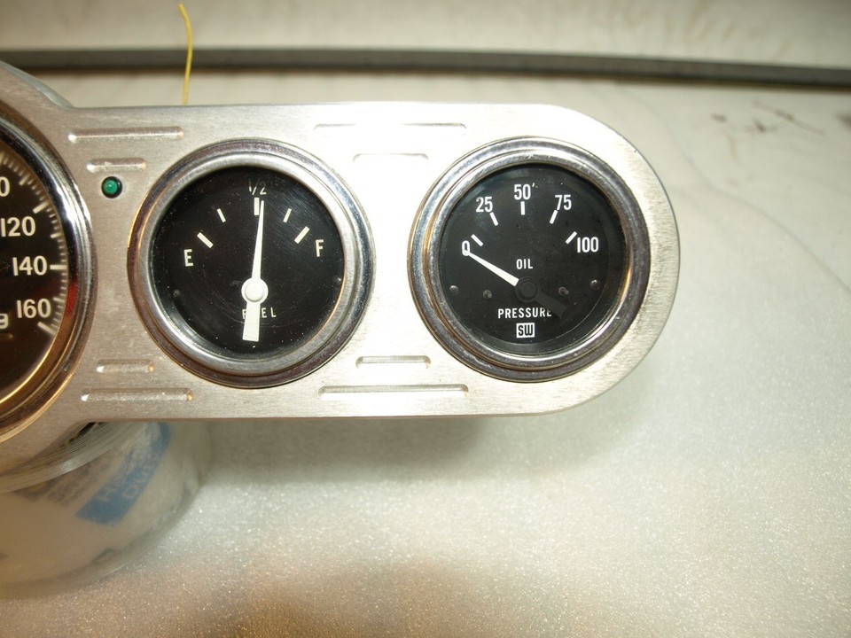 Aluminum HOT Rod, Rat Rod, Street Rod, SW gage set with high beam, turn ...