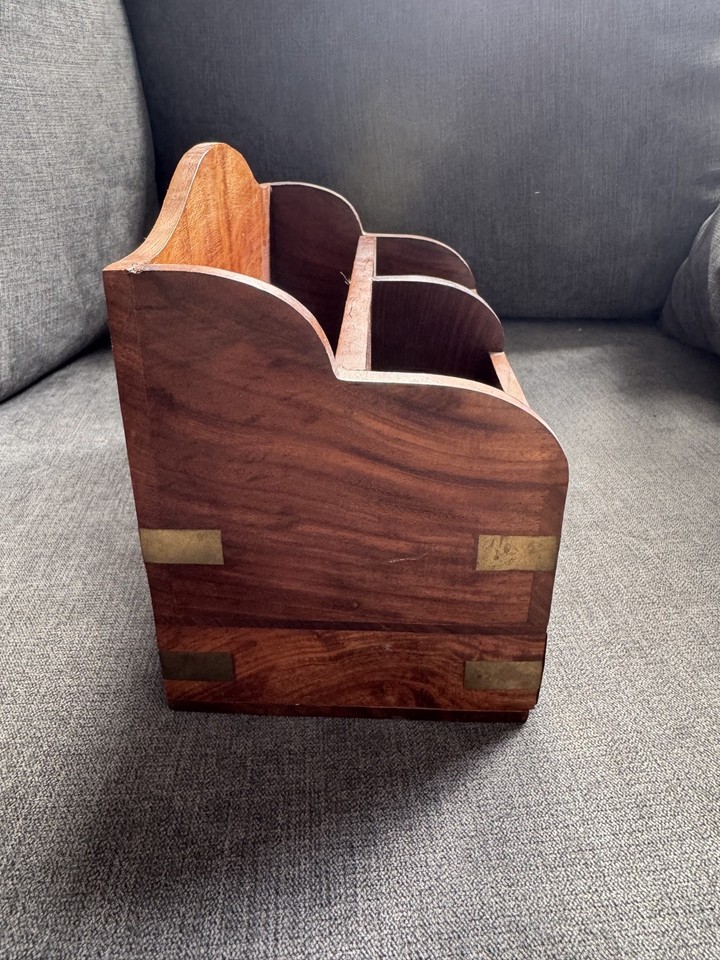 VINTAGE WOODEN DESK/LETTER ORGANISER "BREVITY IS THE SOUL OF WIT" | eBay