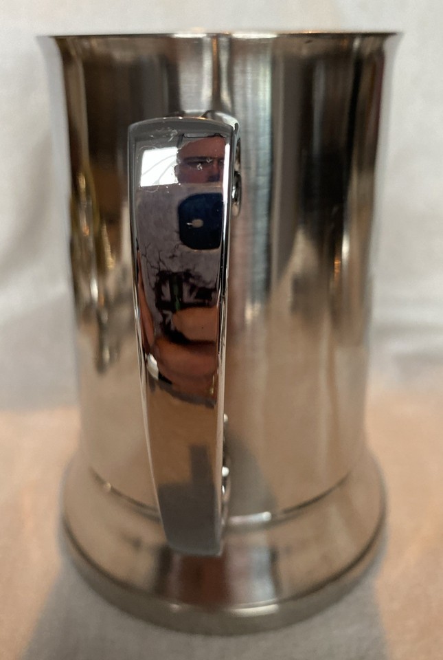 Vintage Style 1 Pint Stainless Steel Tankard - Greene King Abbot Ale ...