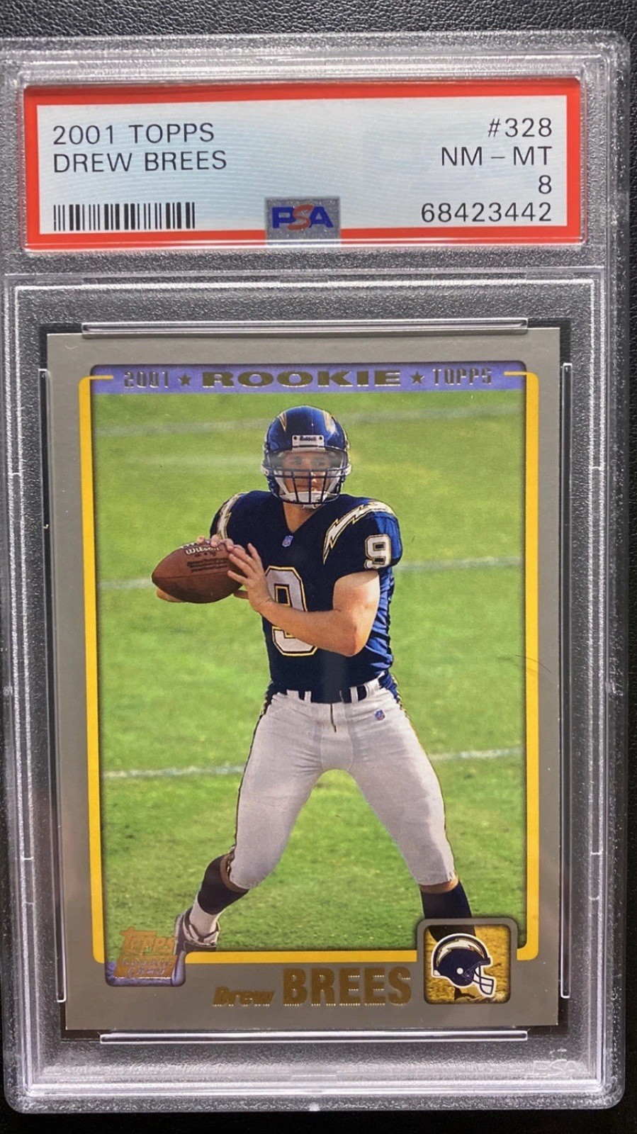 2001 Topps - Drew Brees #328 (RC) Rookie Card PSA 8 | eBay