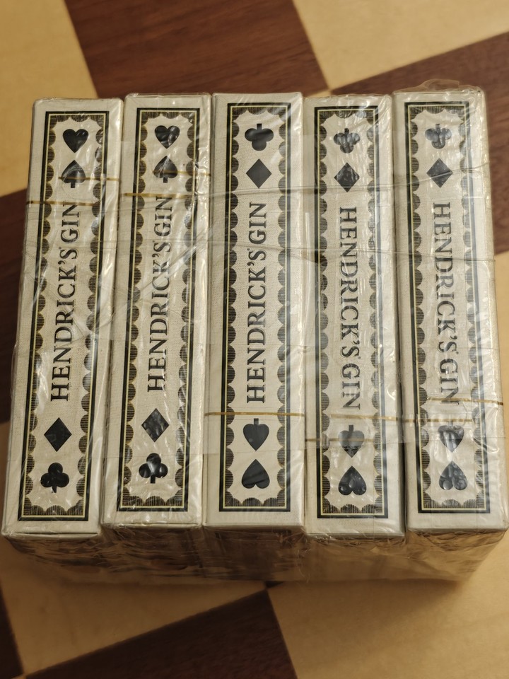 POKER PLAYING CARDS: HENDRICK'S GIN ADVERTISING - New and Sealed x 5 ...