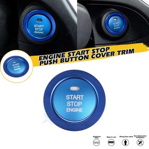 Race Glossy Blue Alloy Engine Start Push Button Decal For Subaru ...