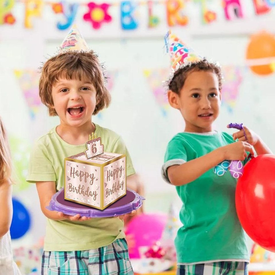 &Happy Birthday Money Gift Box w/ DIY Stickers Surprise Birthday Party ...