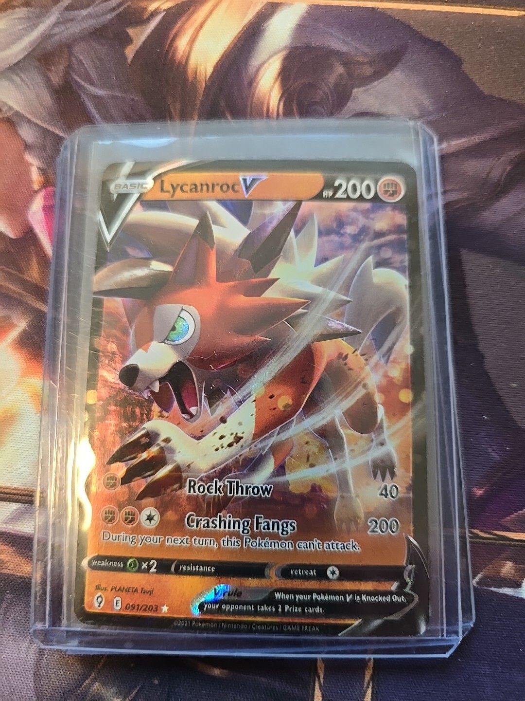 Pokemon TCG - Lycanroc V Ultra Rare - 091/203 - Evolving Skies | eBay