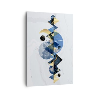 Impression sur Toile 70x100cm Tableaux Image Abstraction Géométrique ...