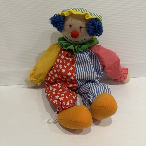 Russ Berrie Chuckles Clown Plush Toy Tag Doll Vintage Sitting Soft ...