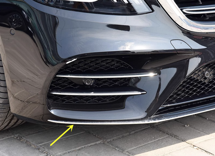 For Mercedes-Benz W222 S450/560 2018-2020 Chrome Front Bumper Moulding ...