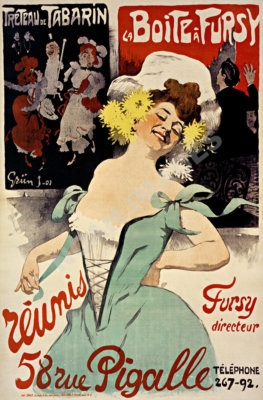 Tabarin vintage theatre cabaret poster repro 12x18 | eBay