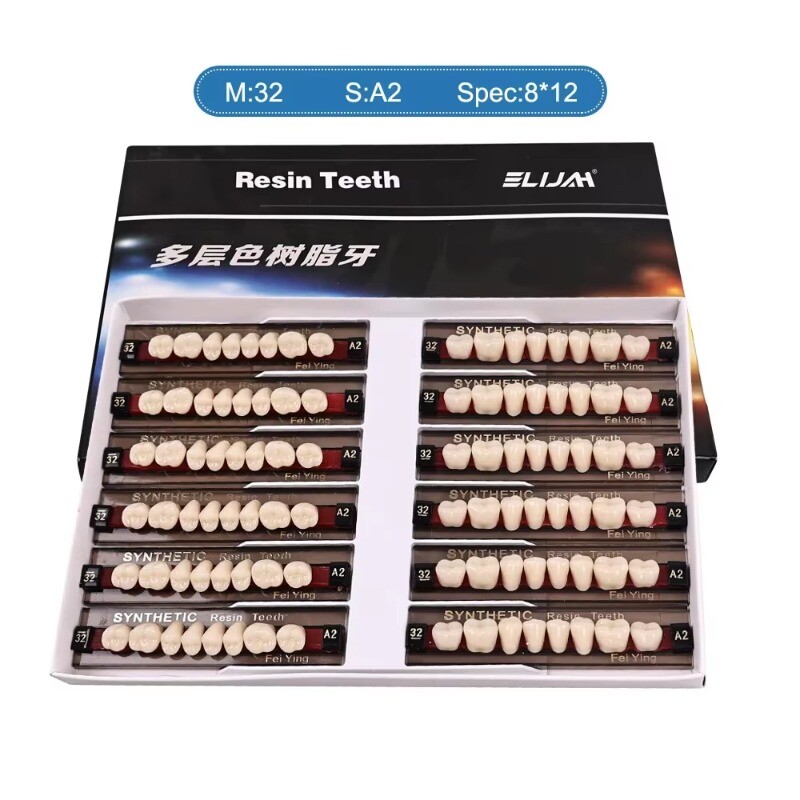Dental Acrylic Resin Denture Teeth Upper Lower Full Set Shade Anterior ...
