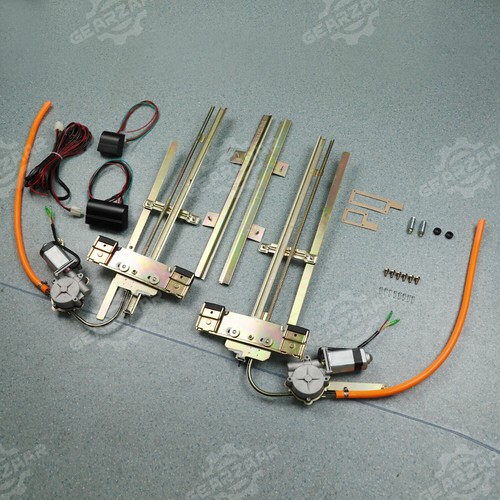 2 Door Street Hot Rat Rod Flat Glass Power Window Kit w/ Switches ...