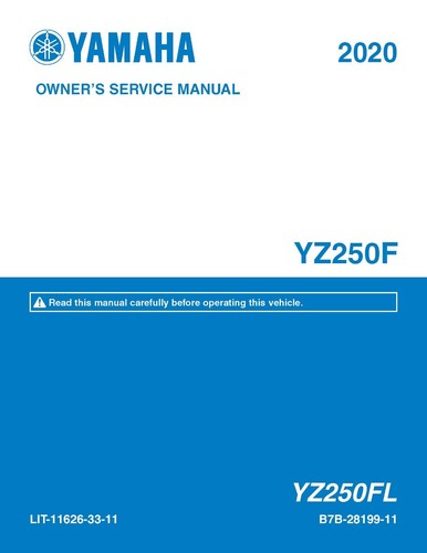 Yamaha Service Workshop Shop Manual Book 2020 YZ250F | eBay