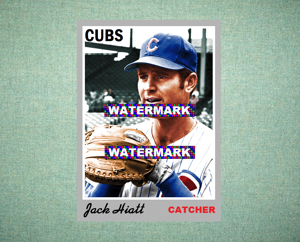 Jack Hiatt Chicago Cubs 1970 Style Custom Baseball Art Card | eBay