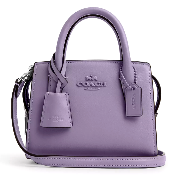 💜Coach Andrea Mini Carryall - CO974 Light Violet (Purple) Calf Leather ...