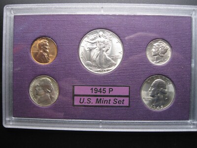 1945 P US Silver Mint Set Brilliant Uncirculated! | eBay
