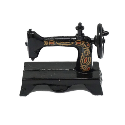 Miniature Metal Sewing Machine Figurine, Black, 1-1/8-inch | eBay