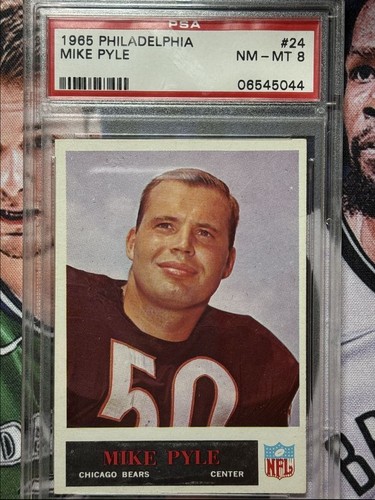 1965 Philadelphia Mike Pyle PSA 8 Chicago Bears #24 | eBay