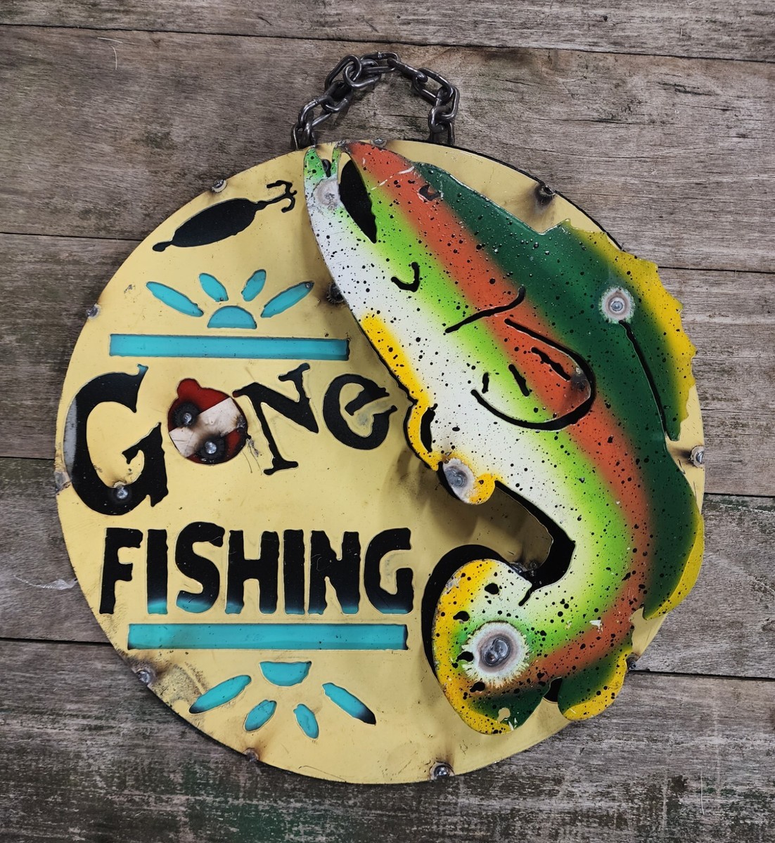 Fishi Garages Man Cave Designs Metal Fishing Signs Inksketch Koi Fish