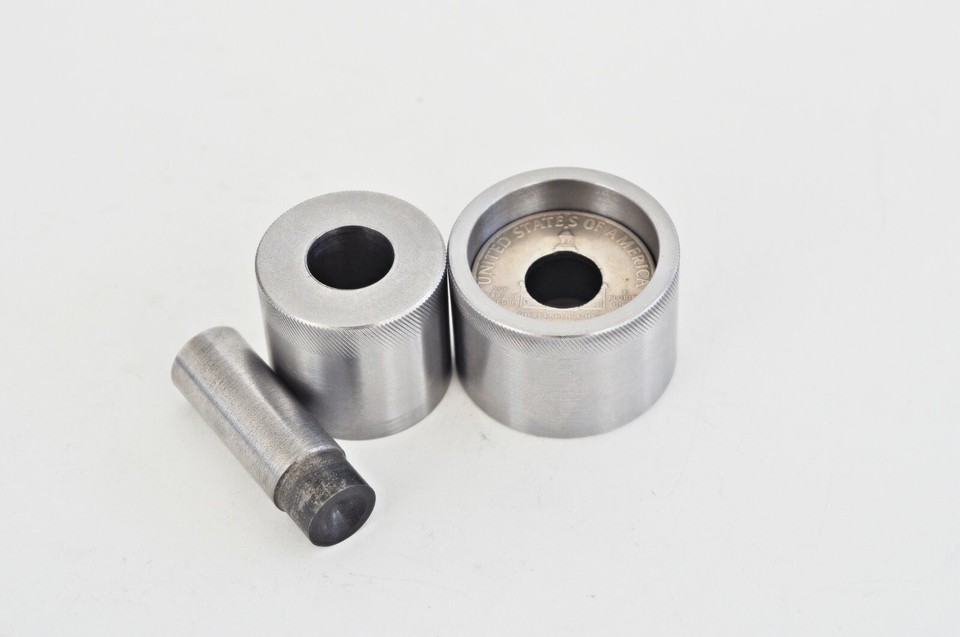 1/2" 7/16" 2/5" Self-centering Coin Ring Punch Tool Auto CENTER Hole ...