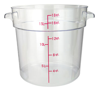 18qt Round Storage Container, Clear, PC (6 Each) | eBay