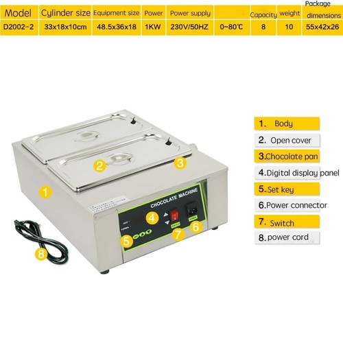 Electric Melting Machine 2 Pots Waterproof Chocolate Melting Pot Melter ...