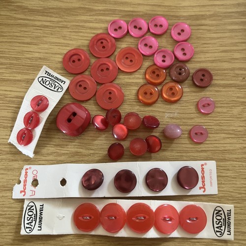 Job Lot 42 Vintage Red Buttons, all sorts of sizes | eBay UK