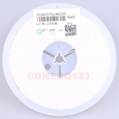 4000PCS/Reel 0805 220nF 25V X7R ±20% TCC0805X7R224M250DT CCTC Ceramic ...