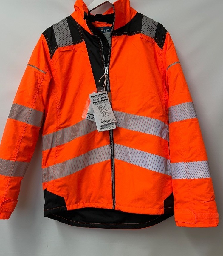 BNWT Portwest Hi-vis orange jacket size L CG L34 | eBay UK