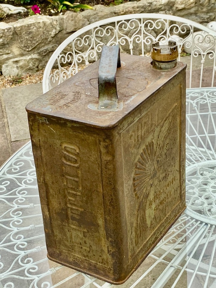 1935 Shell Aviation Spirit Garage Forecourt 2 Gallon Petrol Can | eBay UK