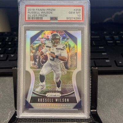2019 PSA 10 Russell Wilson Panini Sliver Prizm Gem Mint Seattle ...