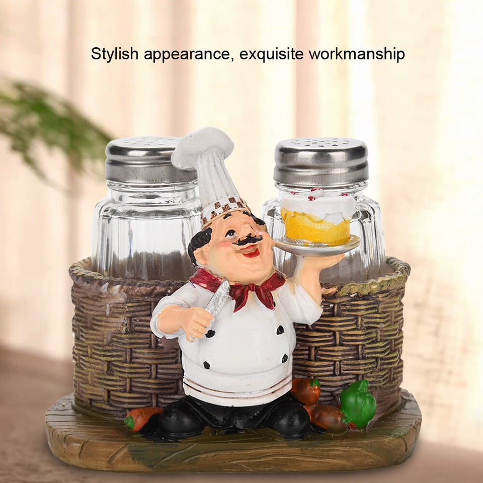 French Chef Statue Salt & Pepper Shaker Set For Bakers & Resto SD1 | eBay