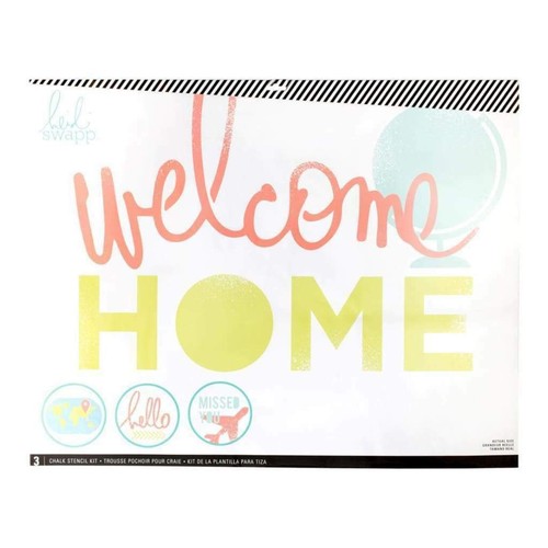 Heidi Swapp Chalk Art Stencils 27X21 inch 3 Pack - Welcome Home* | eBay