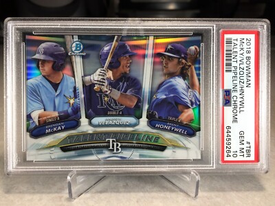 2018 Bowman Chrome Talent Pipeline Tampa Bay Rays #TBR - PSA 10 - POP 2 ...