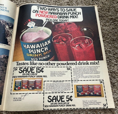 Vintage 1976 Hawaiian Punch Drink Mix Newspaper Print Ad | eBay