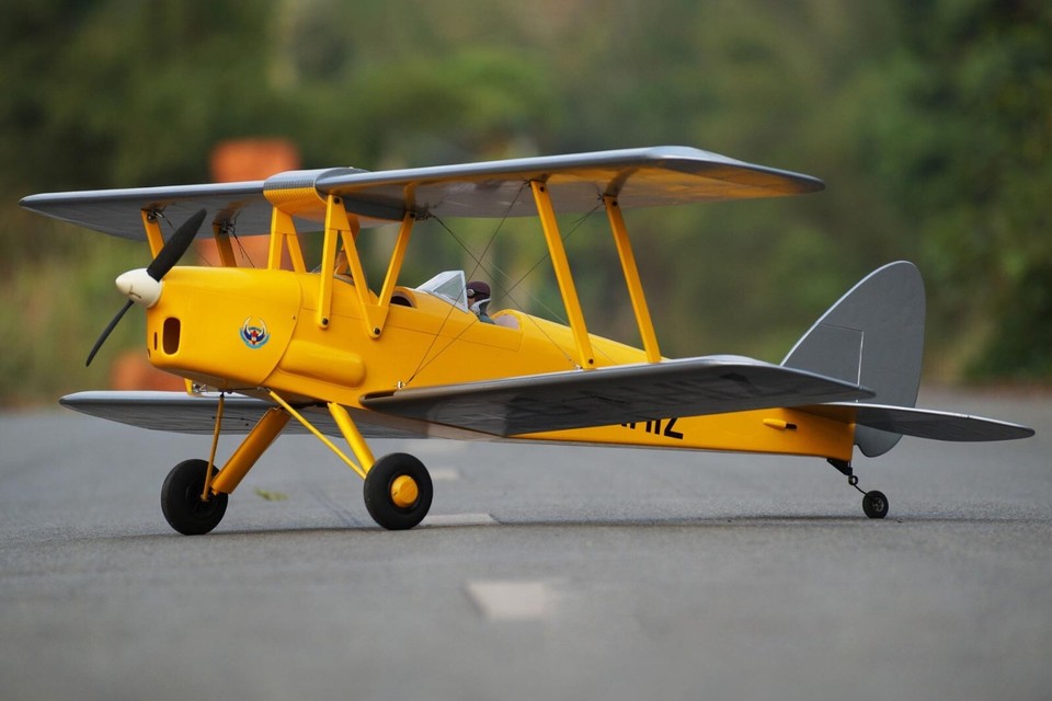 RC Airplane Aircraft Biplane Nexa DH.82 Tiger Moth 1400mm 55" Wingspan ...