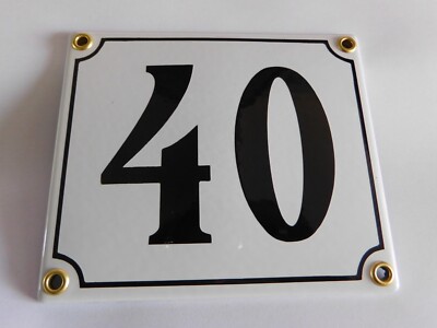 Signs - Enamel Number Plate Door Sign Street