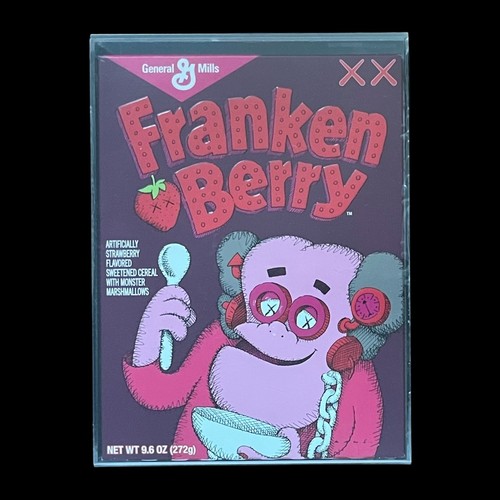 Kaws x General Mills Franken Berry Cereal Box - Limited Ed + Acrylic ...