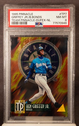 0946 KEN GRIFFEY JR BARRY BONDS 1995 Pinnacle Team NL PSA 8 | eBay