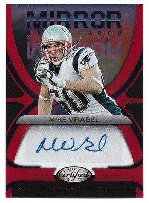 Mike Vrabel /30 2021 Panini Certified Mirror Signatures Auto Red ...