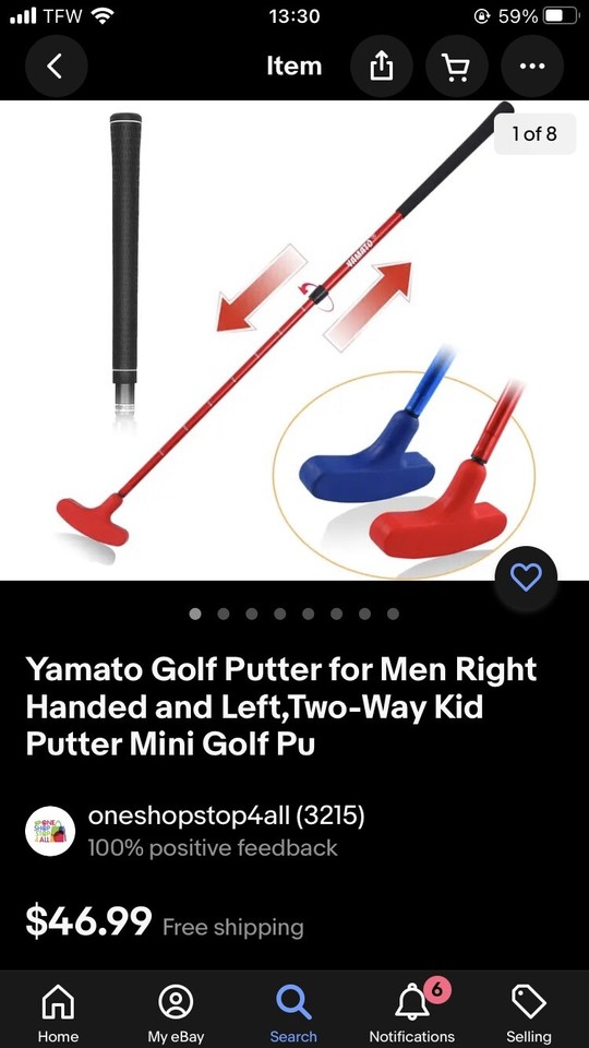 Yamato Golf Putter for Men Right Handed and Left,Two-Way Kid Putter ...