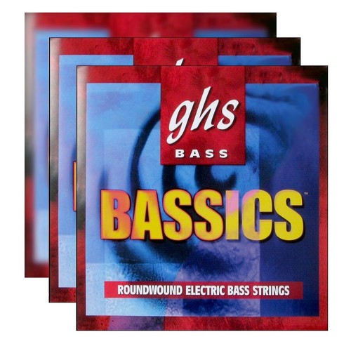3 SETS GHS ML6000 - BASSICS 4 String Bass Strings Long Scale Roundwound ...