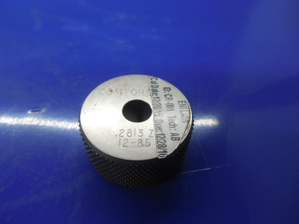 .2813 CLASS Z COMTORGAGE MASTER PLAIN BORE RING GAGE & 9/32 EXPANSION ...