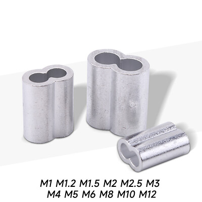 Cable Ferrule Aluminum Crimping Loop Sleeve Duplex Securing Wire M1 M2 ...