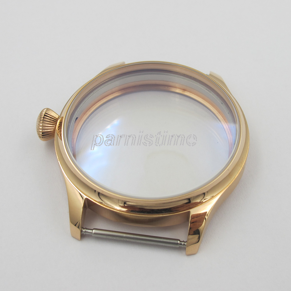 44mm Rose Gold Plated Watch Case For ST3600 6497 6498 Movement | eBay