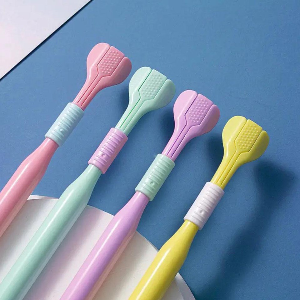 3 Sided Toothbrush Adult Three Headed U-shaped Macaron Color щг ζщ χψ ...
