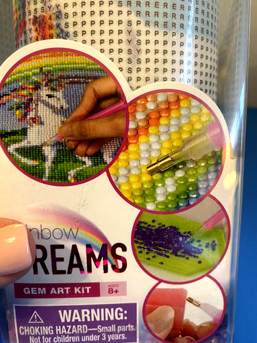 UNICORN GEM ART KIT RAINBOW DREAMS- KIDS- NEW-OVER 3YRS 8+ PRINTED ...